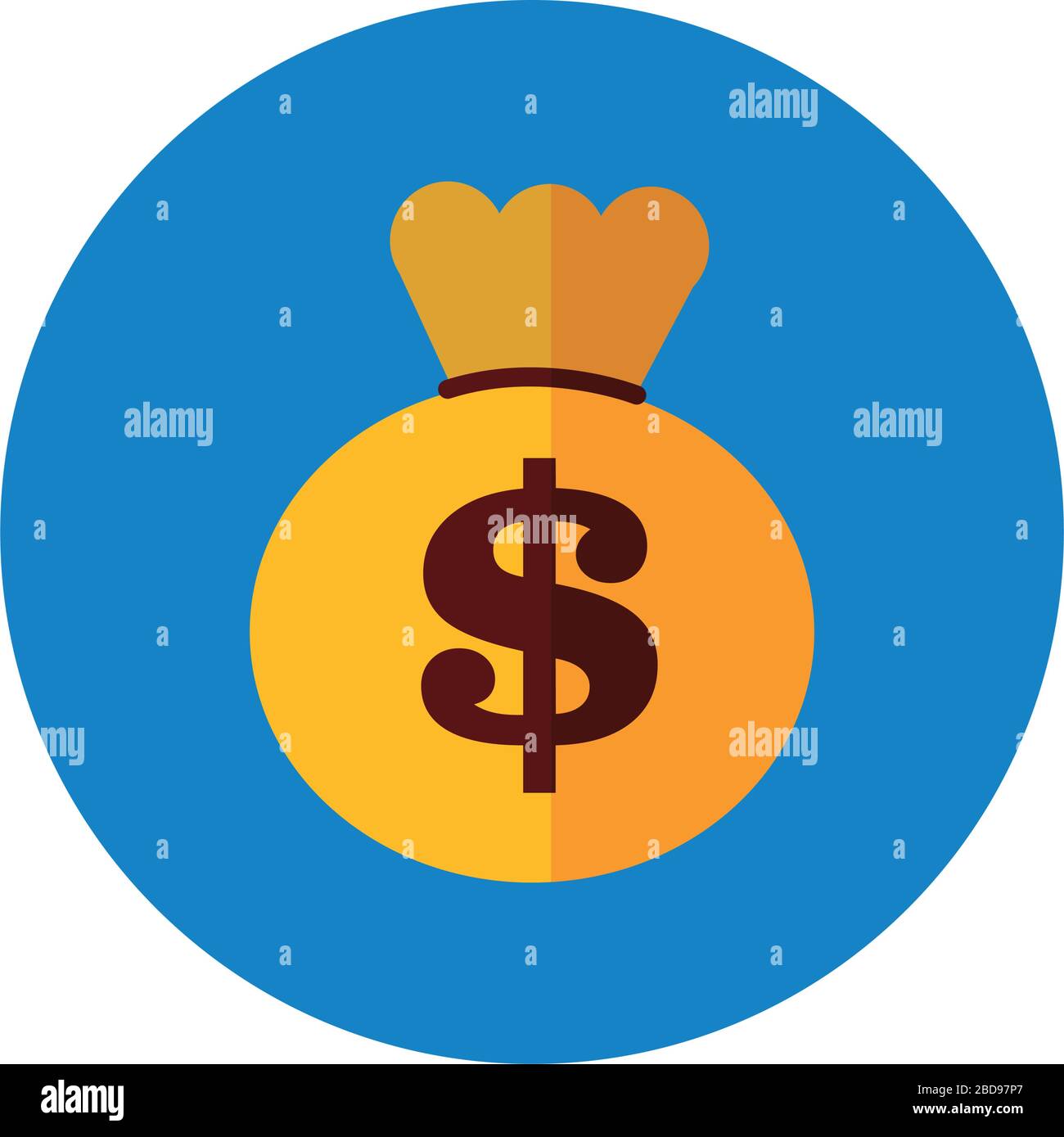 dollar money bag block and flat style Stock Vector Image & Art - Alamy