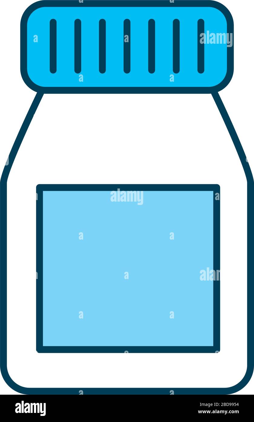 test bottle icon over white background, line and fill style, vector ...