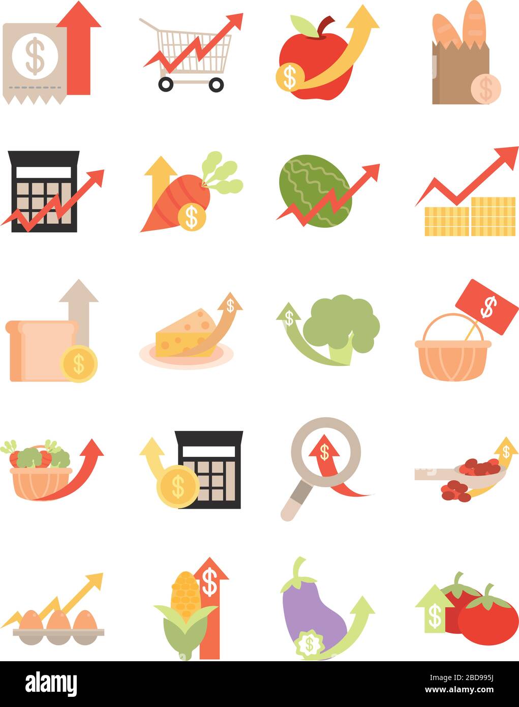 Grocery prices rising Cut Out Stock Images & Pictures - Alamy