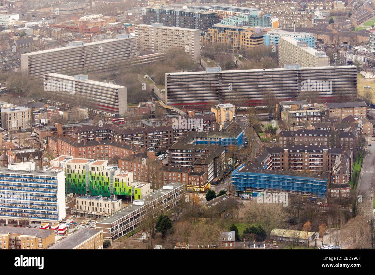 Heygate Estate at the Elephant and castle area of Southwark Stock Photo ...