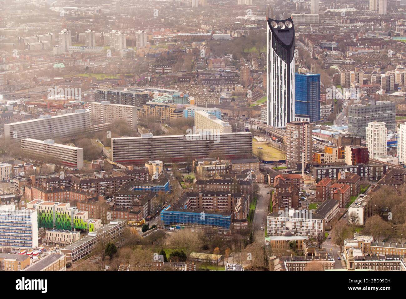 Heygate Estate and Strata building at the Elephant and castle area of ...