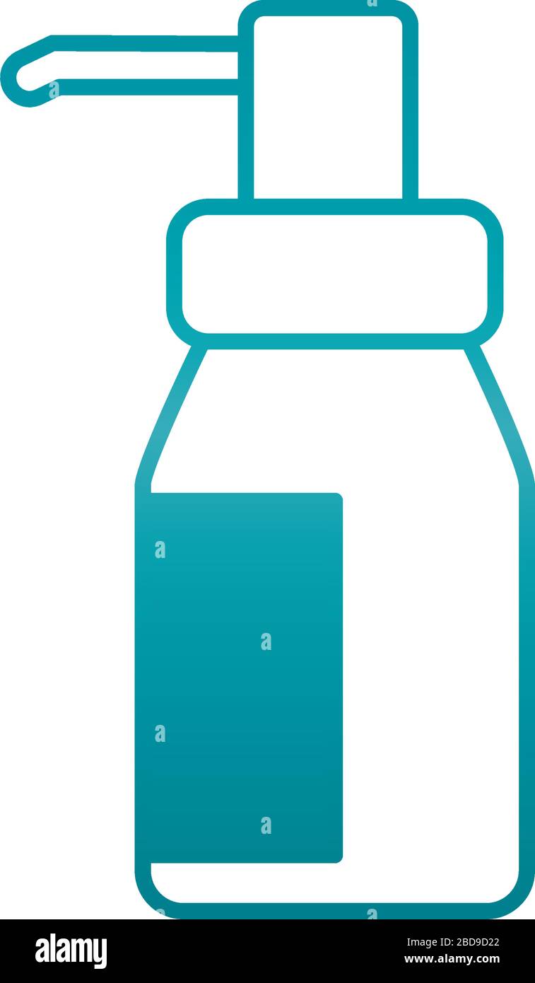 dosing bottle icon over white background, gradient style, vector ...