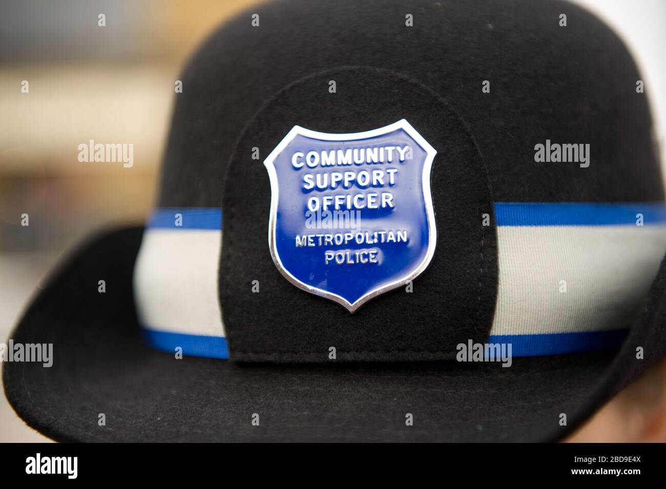 Hat of Metropolitan Police Community Support officer PSCO, London Stock ...