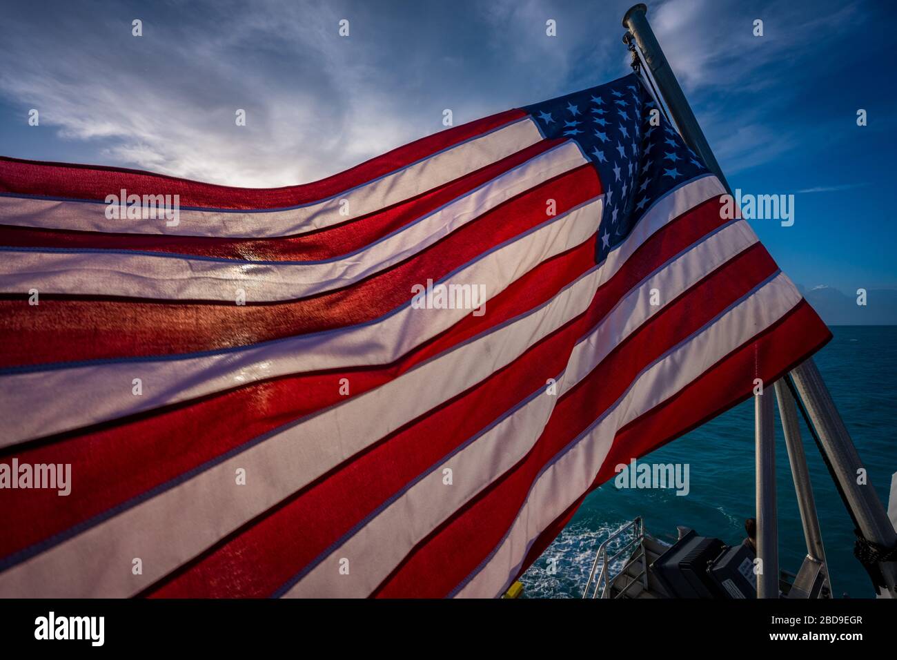 Flag of the usa backlit by the sun hi-res stock photography and images ...