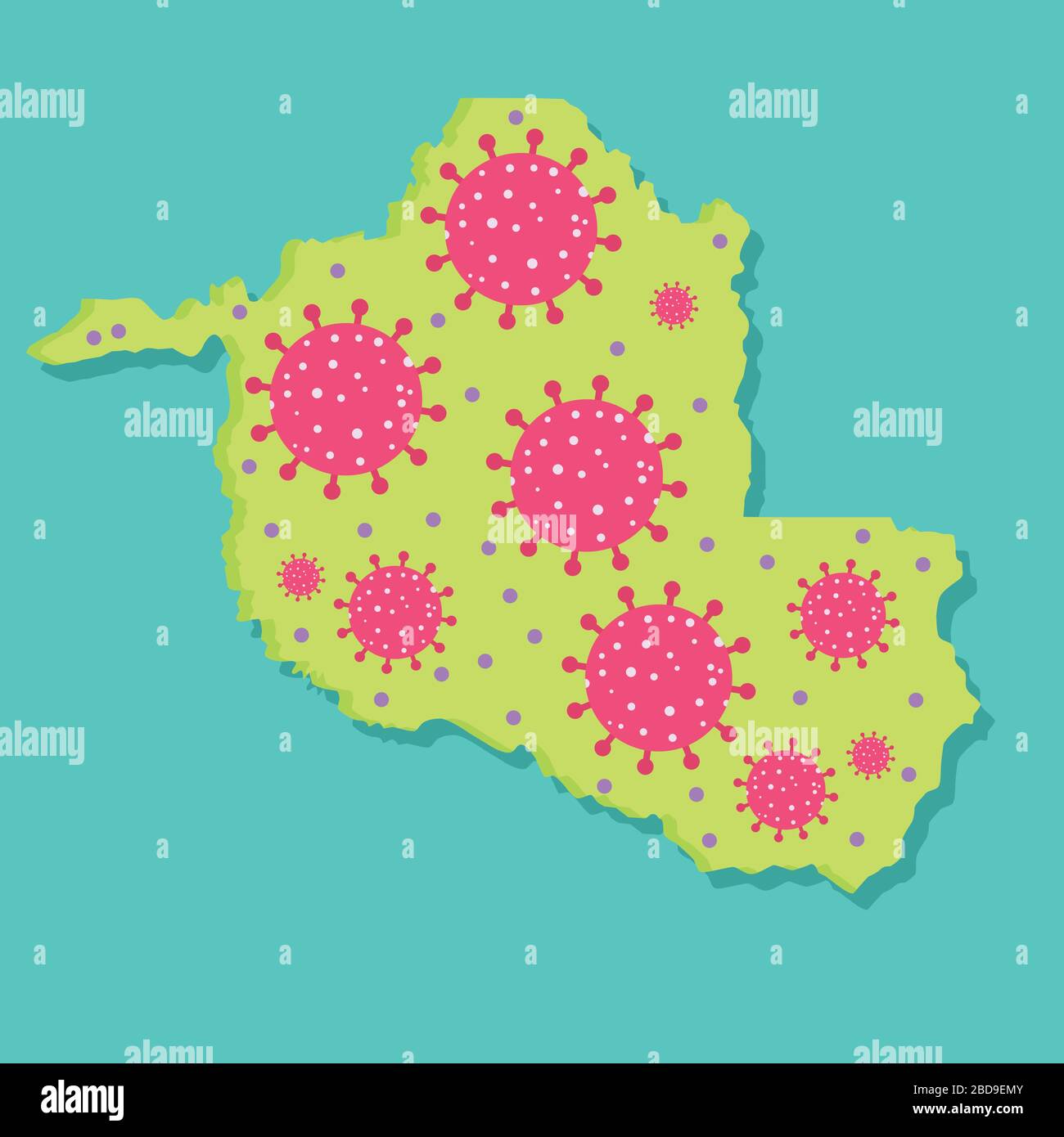 Rondonia map vector Stock Vector Images - Alamy