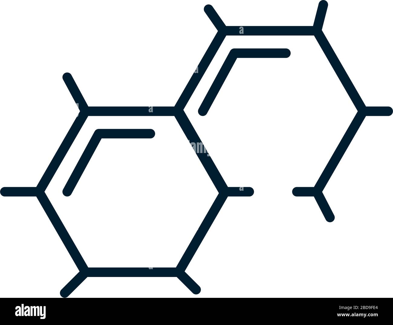 science bond icon over white background, line style, vector ...