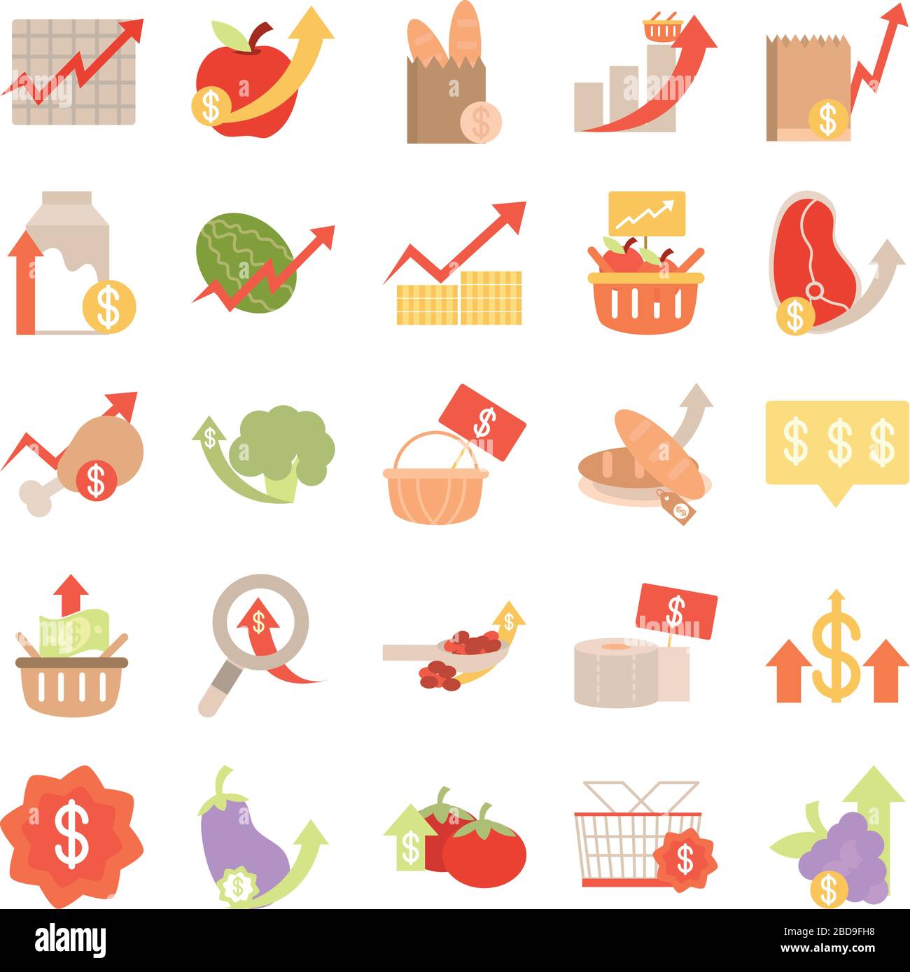 Grocery prices rising Cut Out Stock Images & Pictures - Alamy