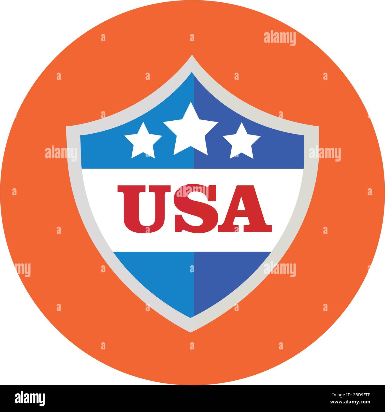 usa shield block and flat style Stock Vector Image & Art - Alamy