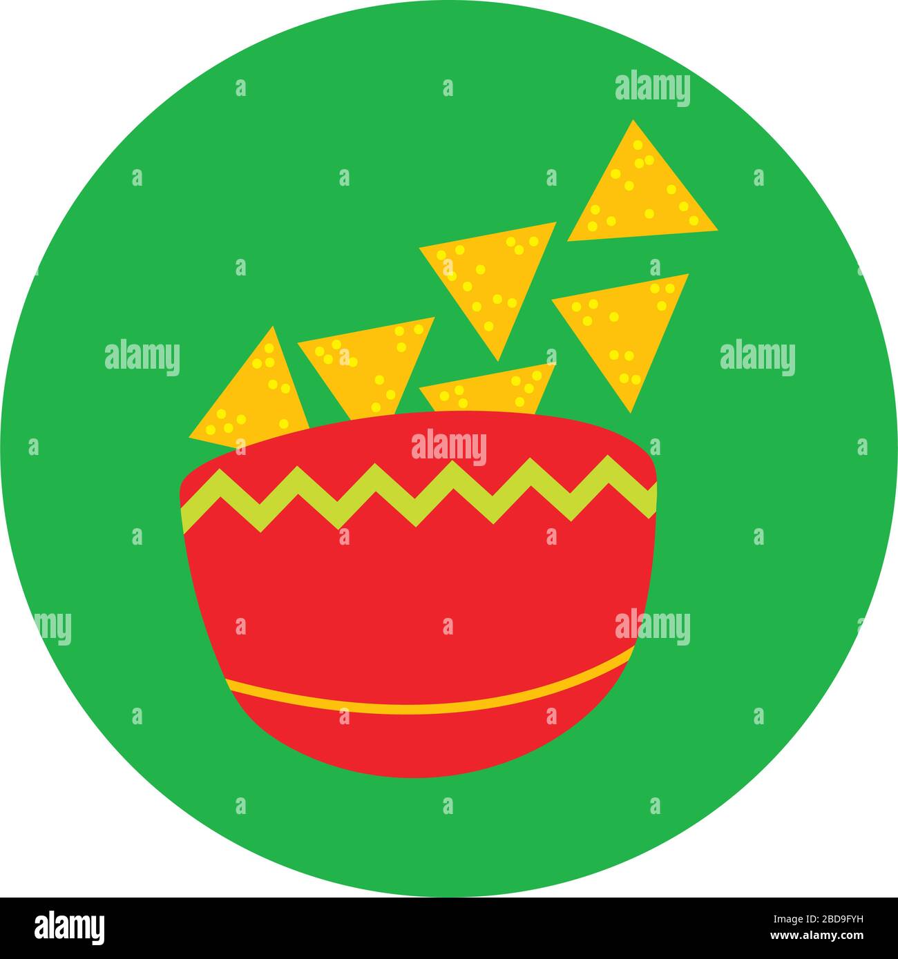 nachos mexican food block and flat style icon Stock Vector Image & Art ...
