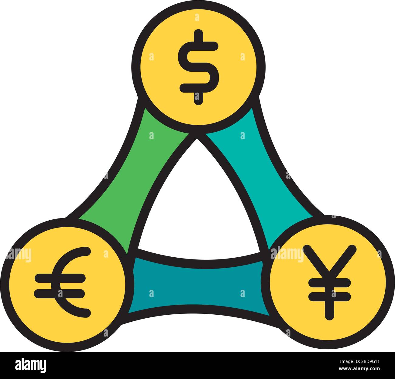 pyramid of money global economy line and fill style Stock Vector Image ...