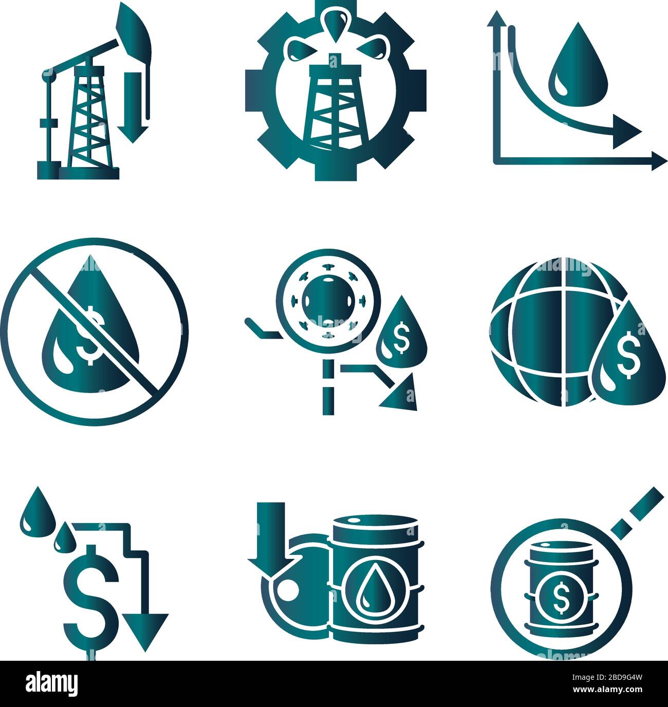 Oil industry downturn Stock Vector Images - Alamy