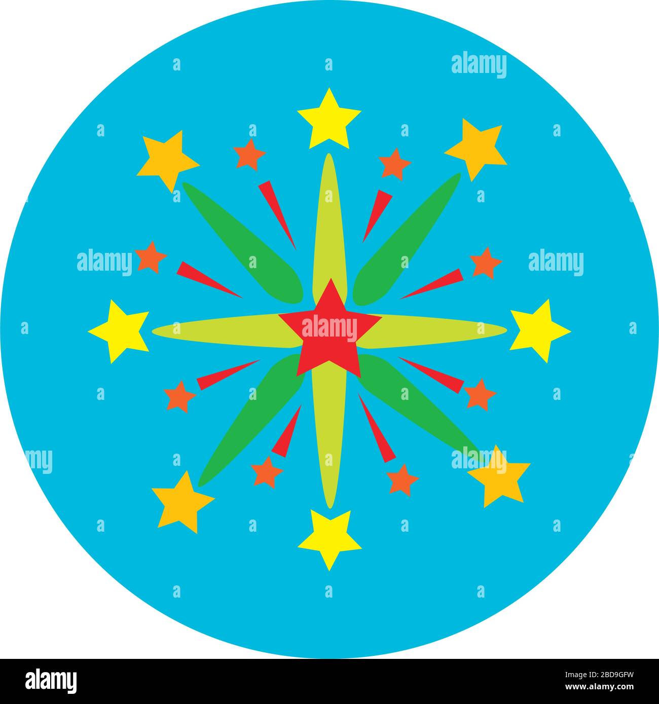 fireworks explosion splash block and flat style Stock Vector Image ...