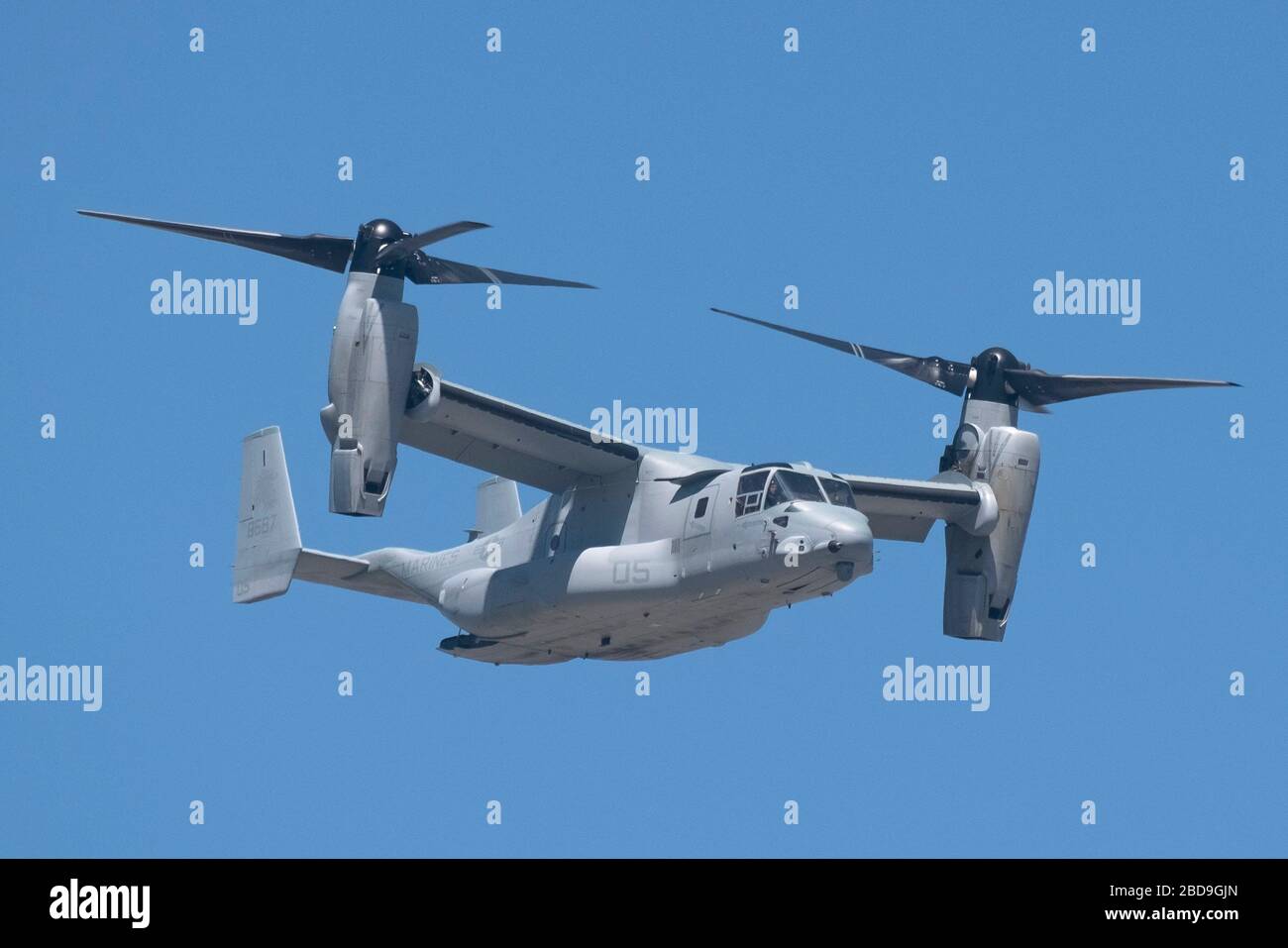 Boeing V-22 Osprey Tilt Rotor aircraft for the U.S. Marines against a ...