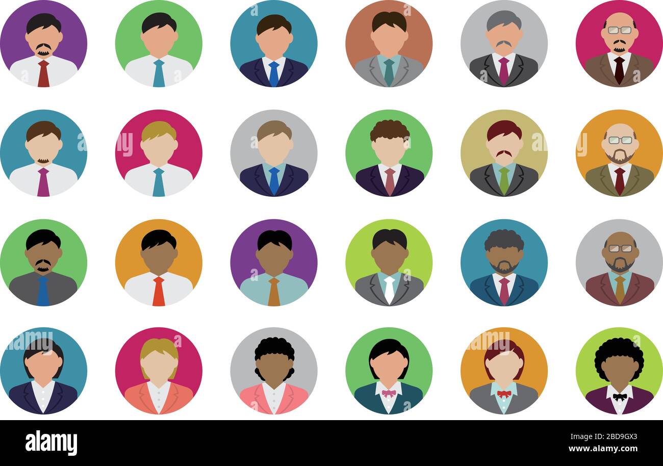business person avatar illustration set Stock Vector Image & Art - Alamy