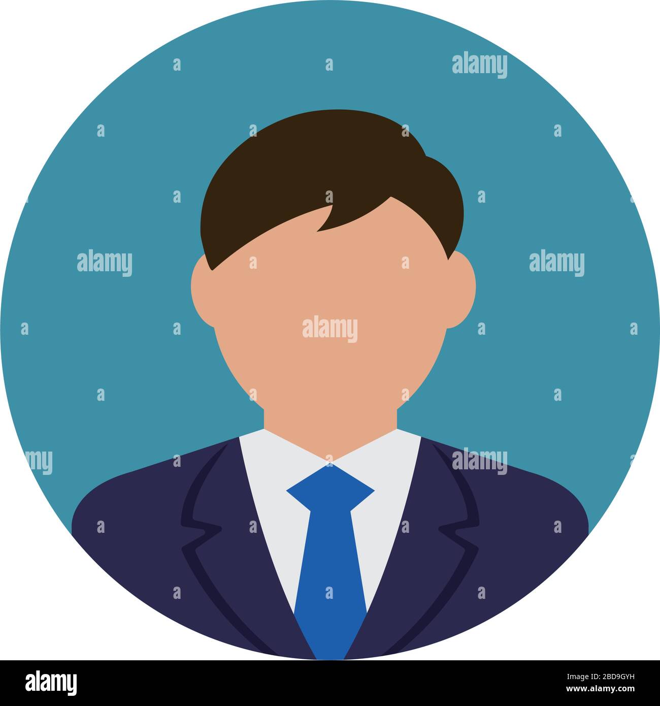 Businessman character avatar head Cut Out Stock Images & Pictures - Alamy