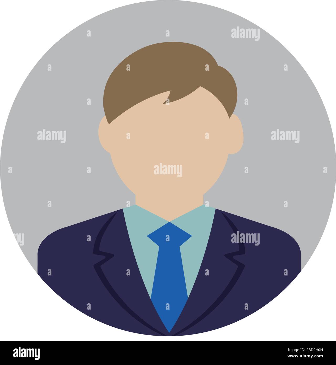 Vector bust man illustration Cut Out Stock Images & Pictures - Alamy