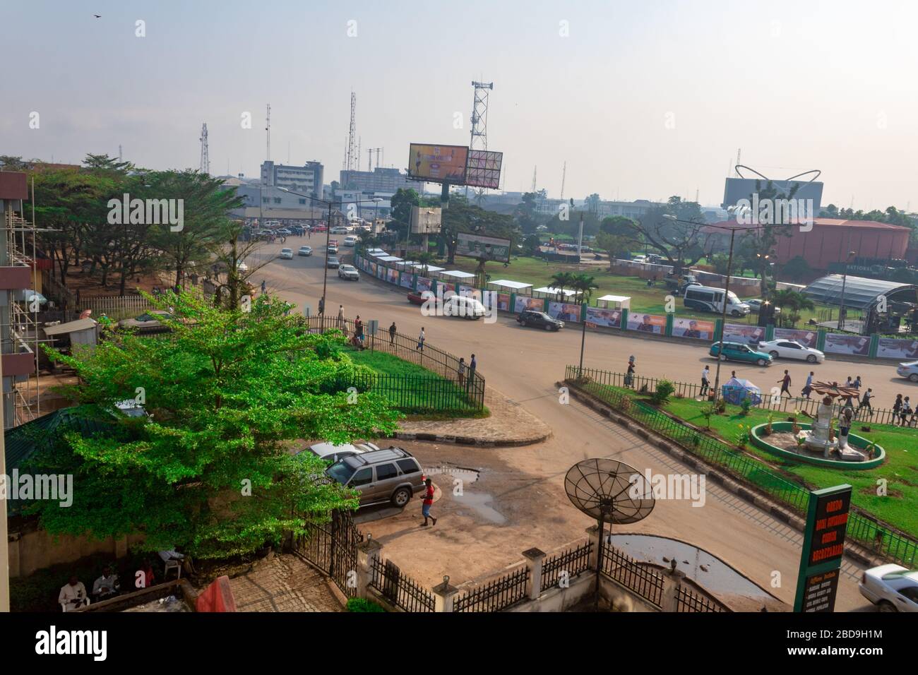 Landscape photo of Ring Road in Benin City, Edo State, Nigeria, West Africa Country Stock Photo ...