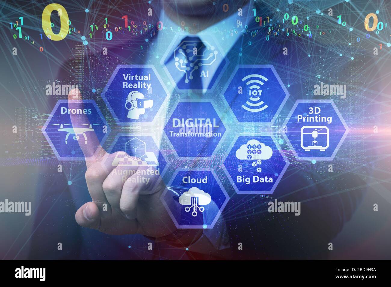 The digital transformation and digitalization technology concept Stock ...