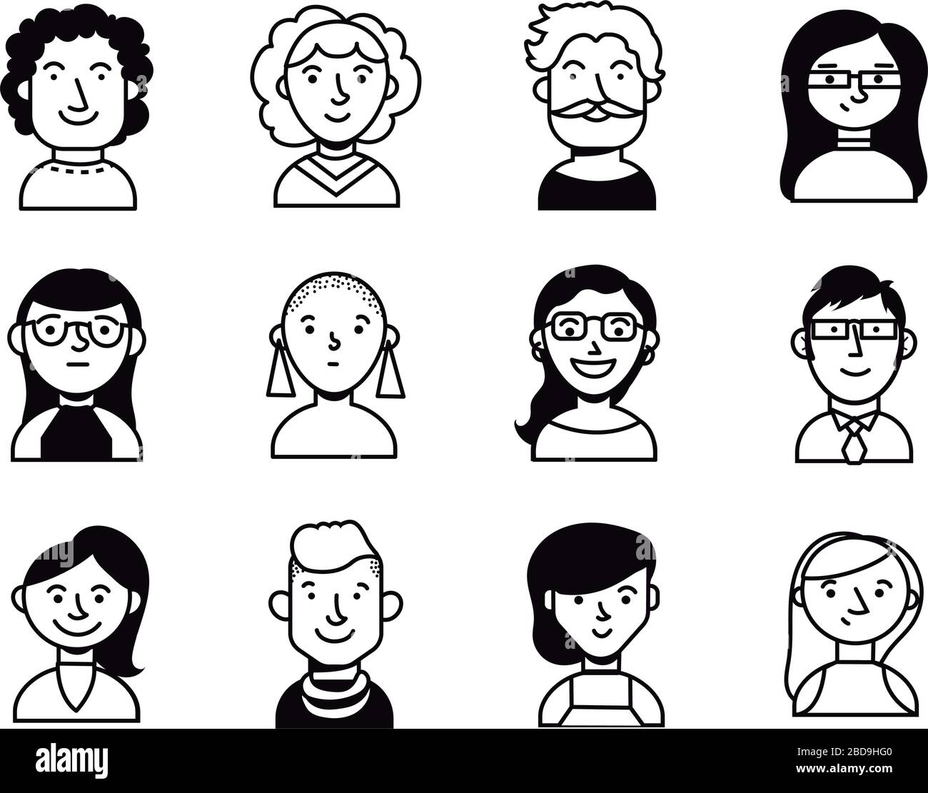 bundle of people group characters Stock Vector Image & Art - Alamy
