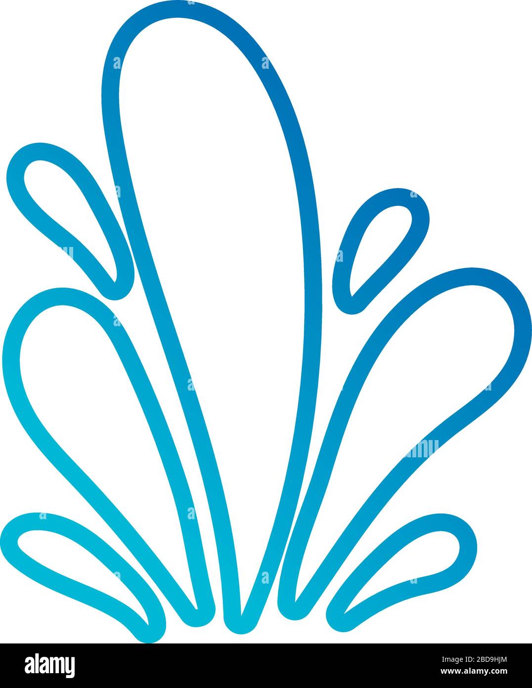 water ocean splash line gradient style icon Stock Vector Image & Art ...