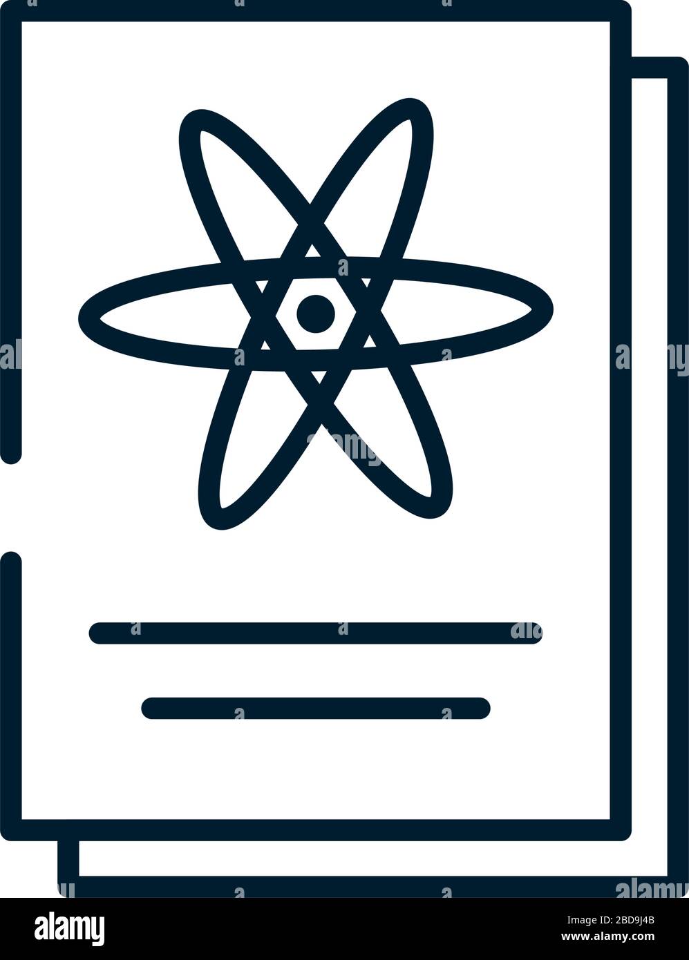 science report icon over white background, line style, vector ...