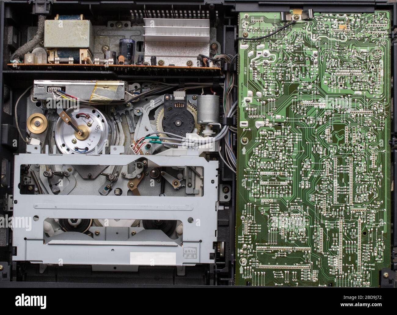 Internal workings of a VCR recorder Stock Photo - Alamy