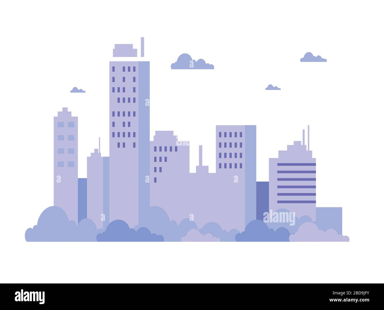 Several buildings Cut Out Stock Images & Pictures - Alamy