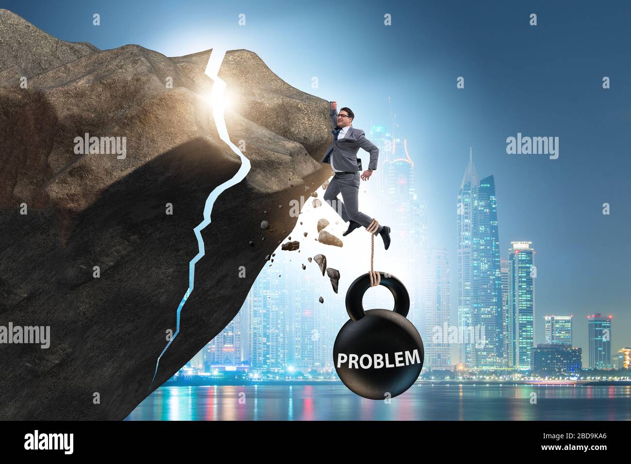 The concept of problem with businessman Stock Photo - Alamy