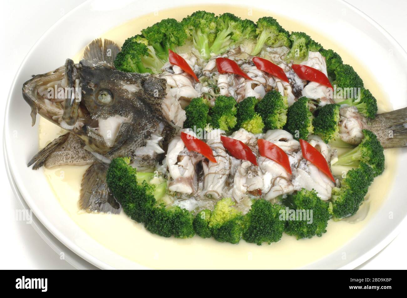 Food portrait of Grouper cuisine Stock Photo - Alamy