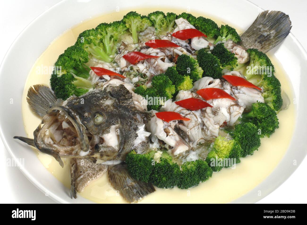 Food portrait of Grouper cuisine Stock Photo - Alamy