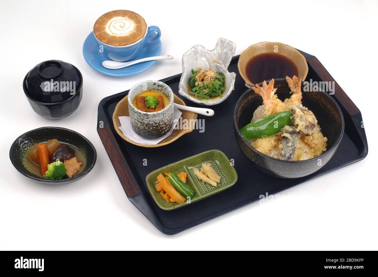 Food portrait of a meal set various food served on one plate Stock ...