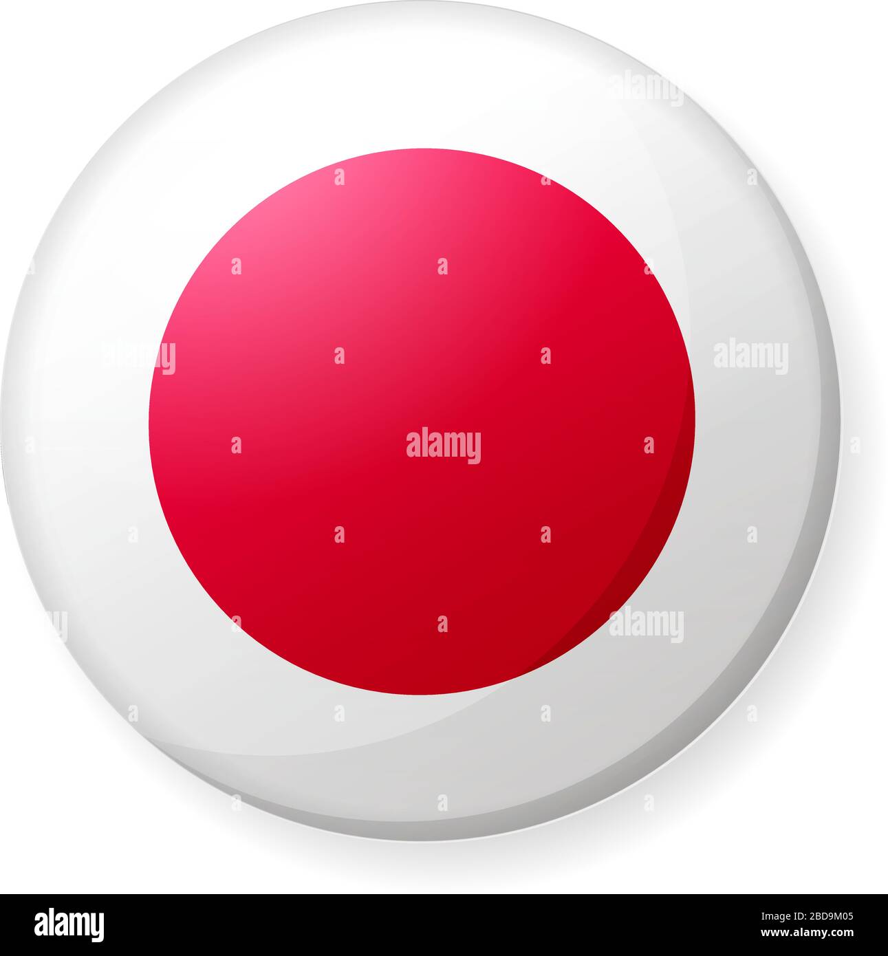 Circular country flag icon illustration ( button badge ) / Japan Stock ...