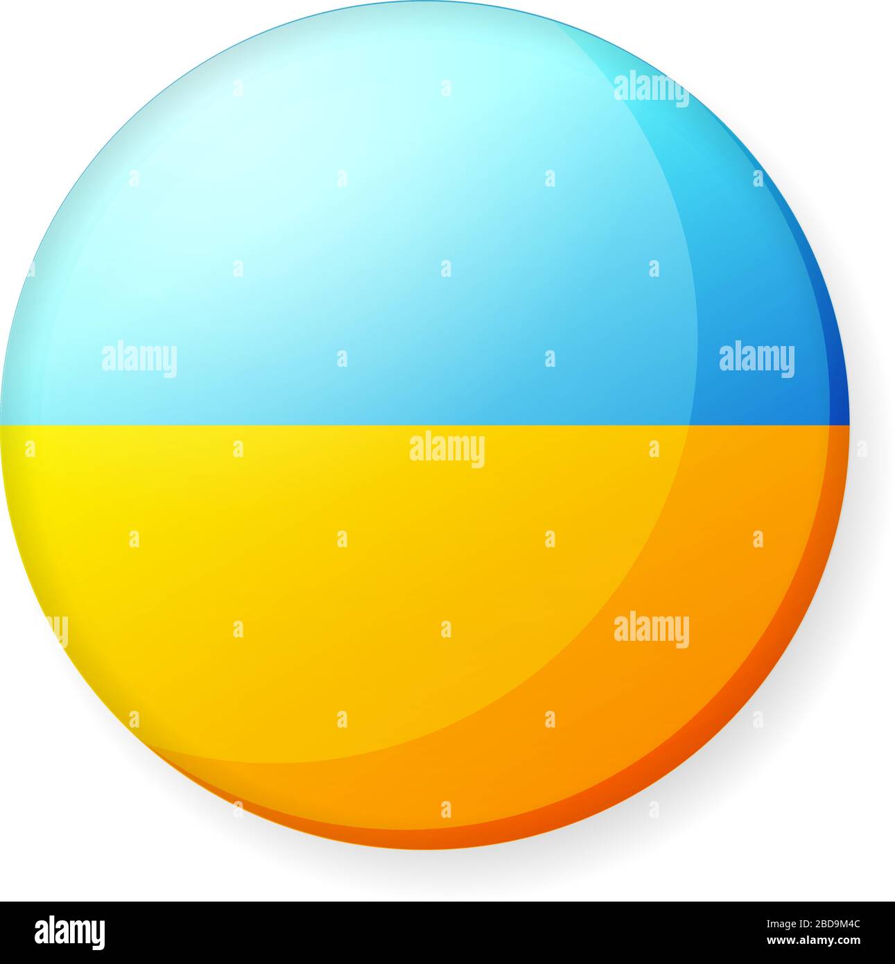 Circular country flag icon illustration ( button badge ) / Ukraine ...