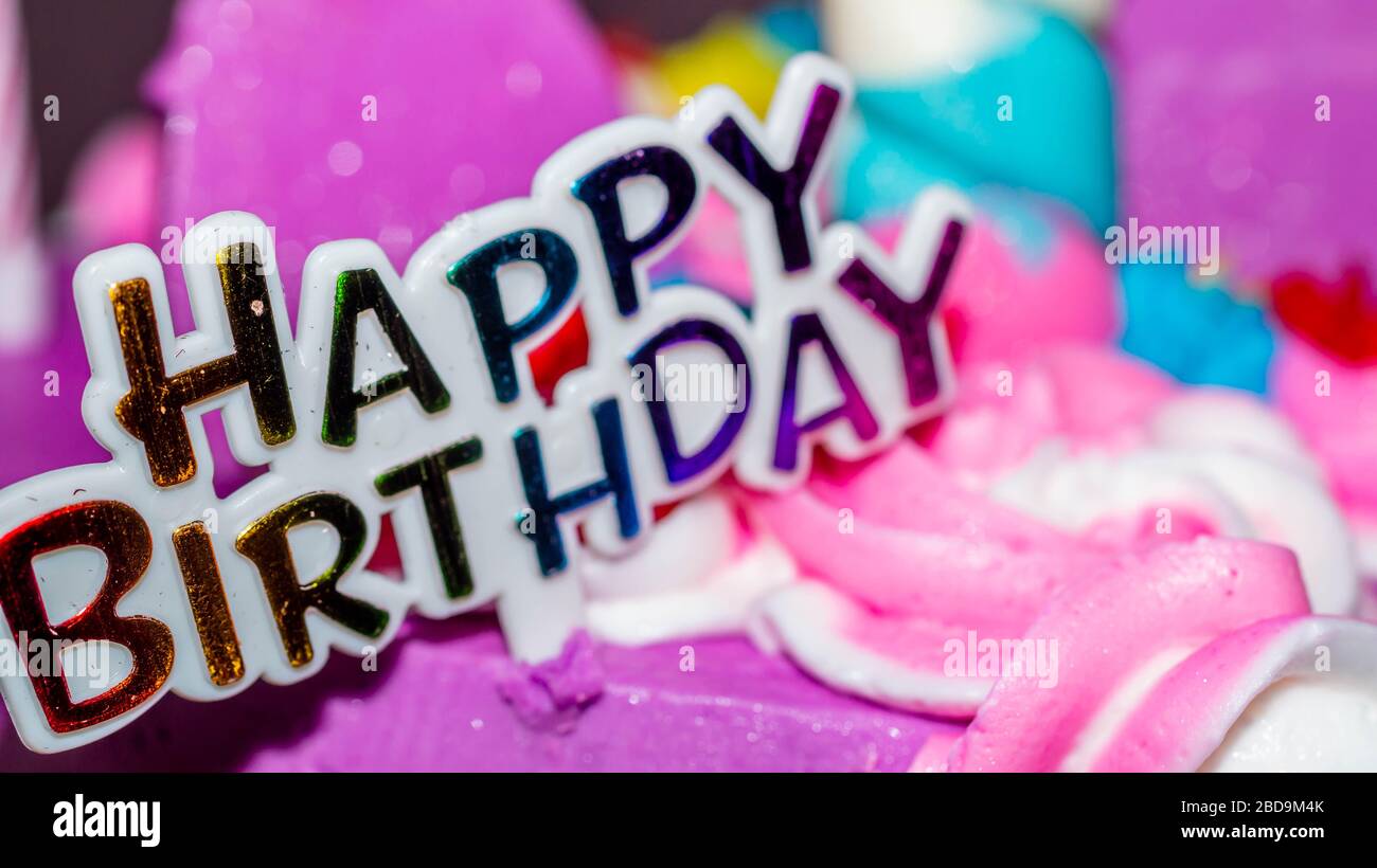 Birthday cake sign hi-res stock photography and images - Alamy