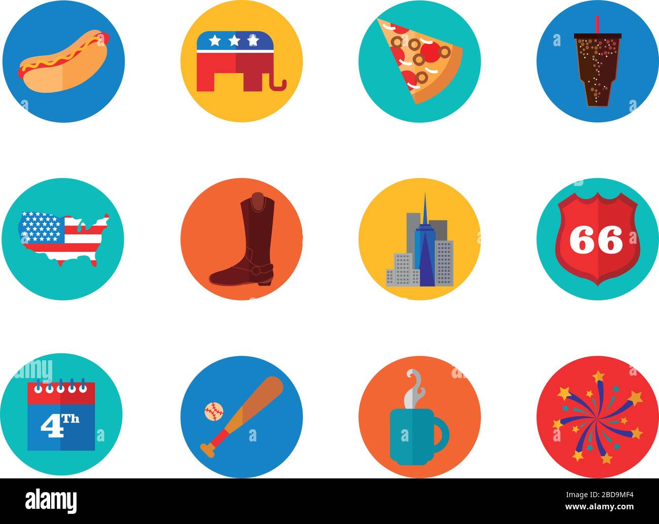 bundle of usa set icons Stock Vector Image & Art - Alamy