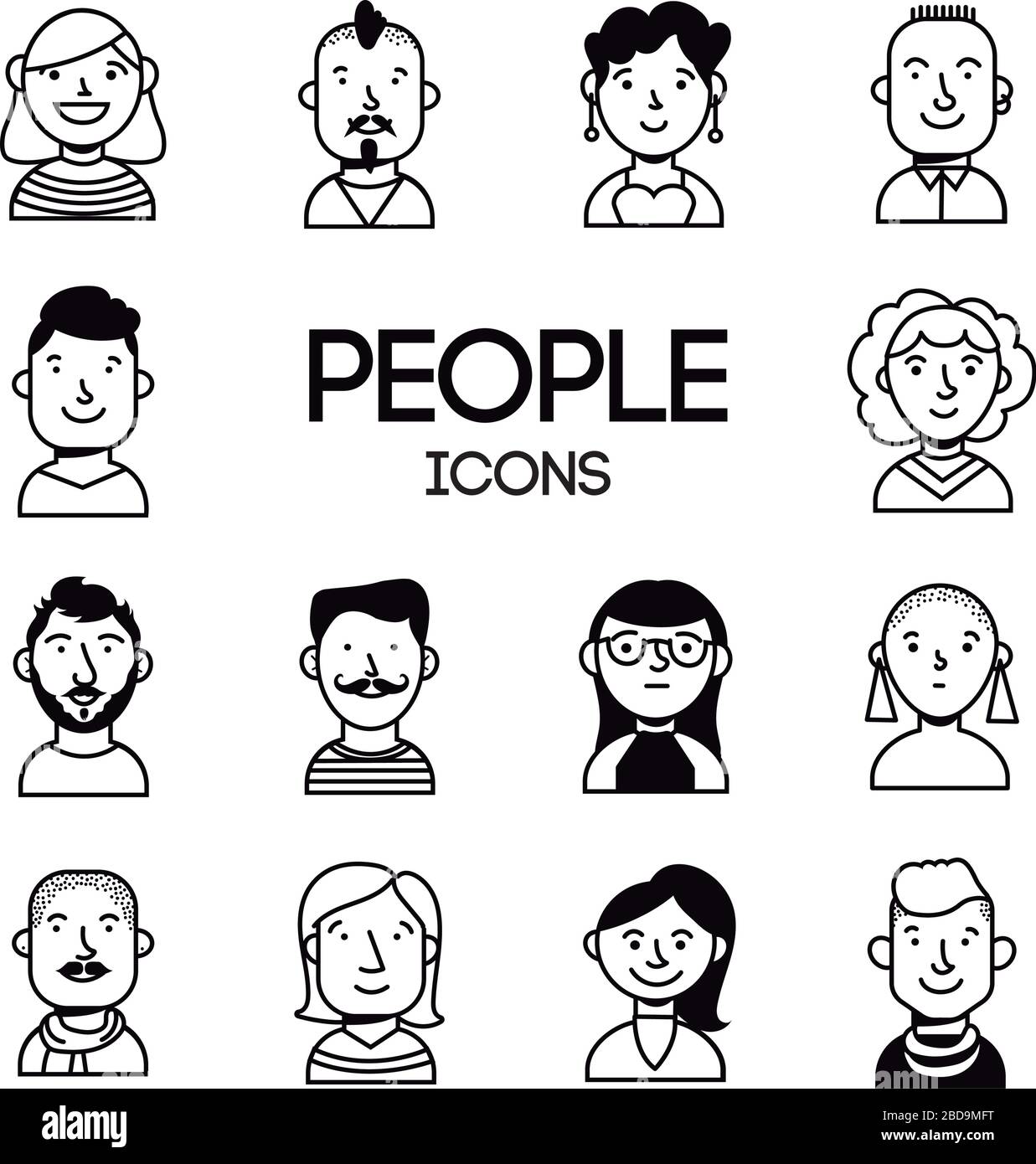 bundle of people group characters Stock Vector Image & Art - Alamy