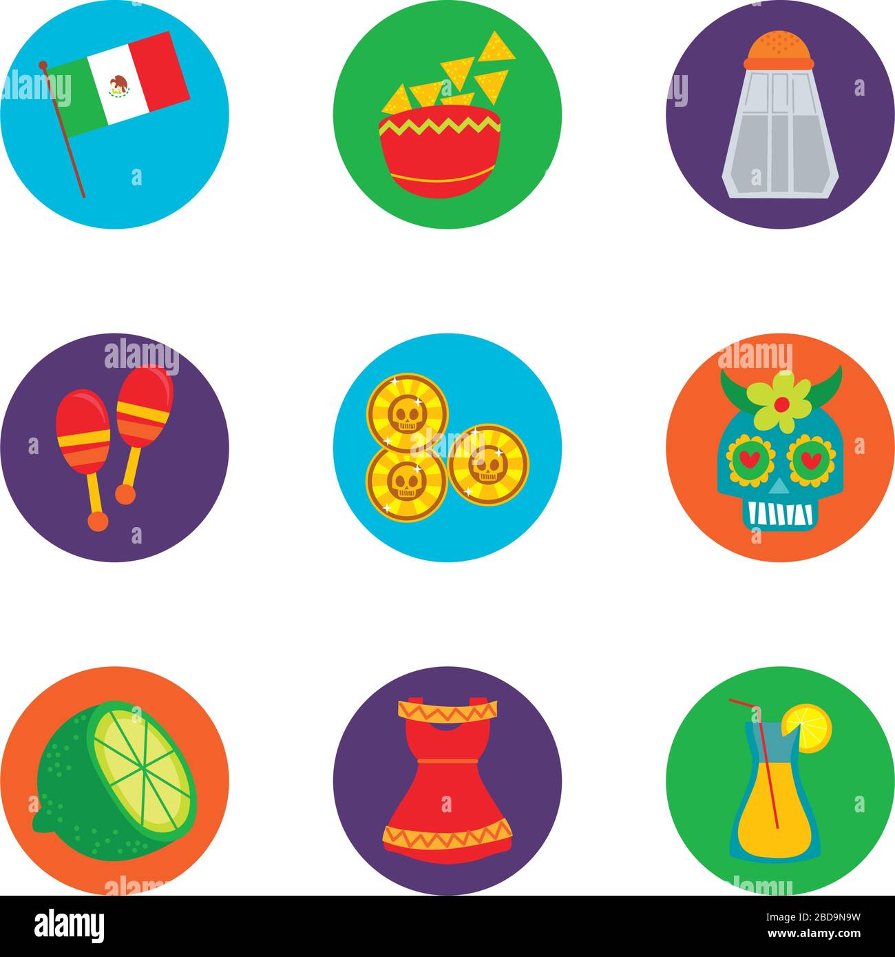 bundle of mexican culture set icons Stock Vector Image & Art - Alamy