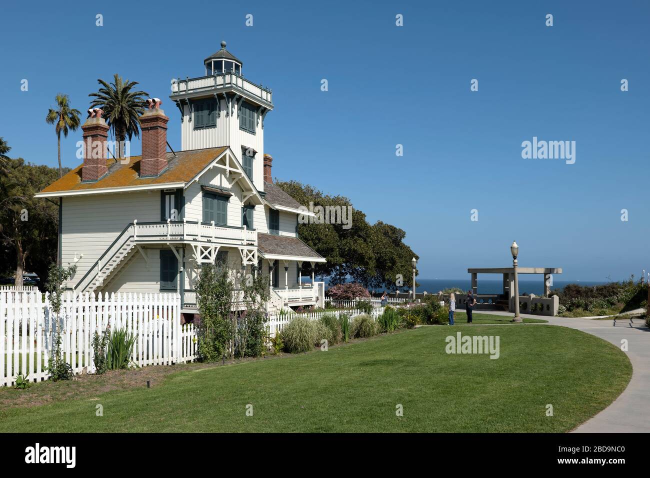 San Pedro, CA/USA - April 3, 2020: The Historic Point Fermin Lighthouse ...