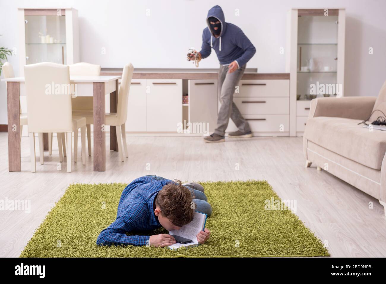 Child abduction concept with the young boy Stock Photo - Alamy