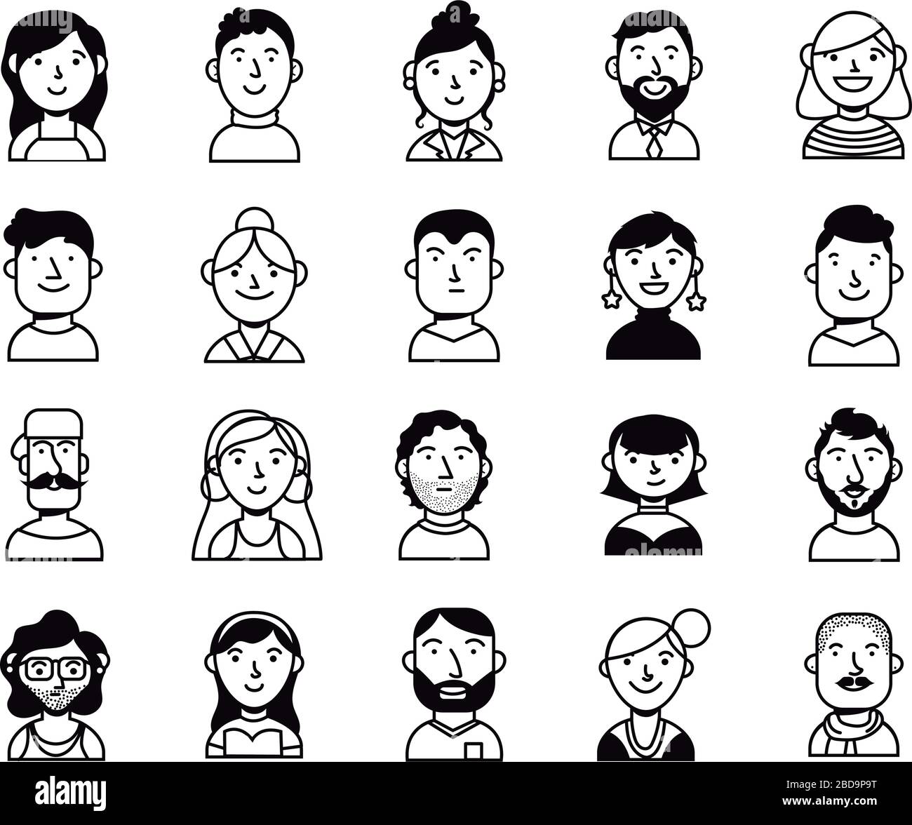 bundle of people group characters Stock Vector Image & Art - Alamy
