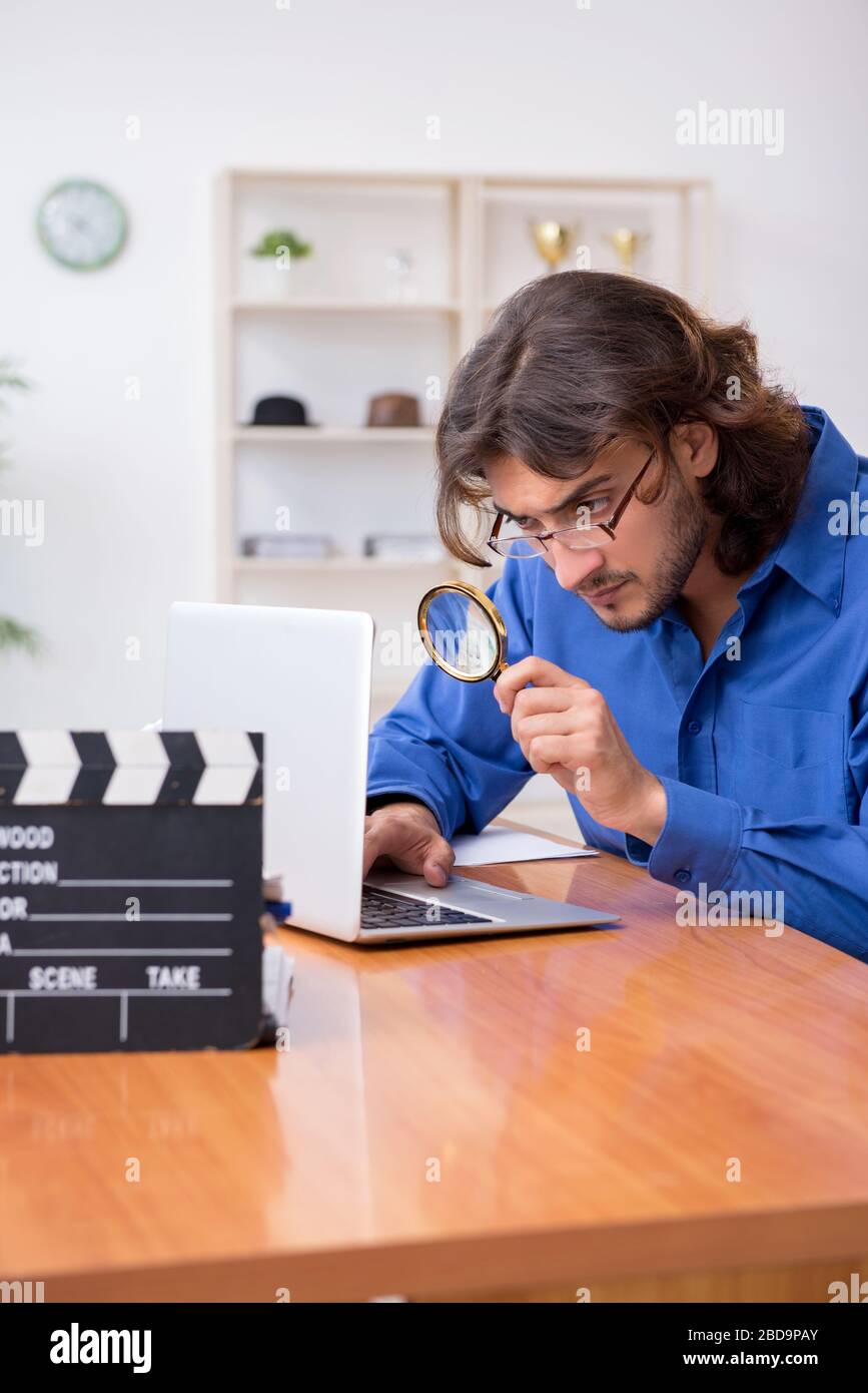 Movie director working in studio Stock Photo - Alamy