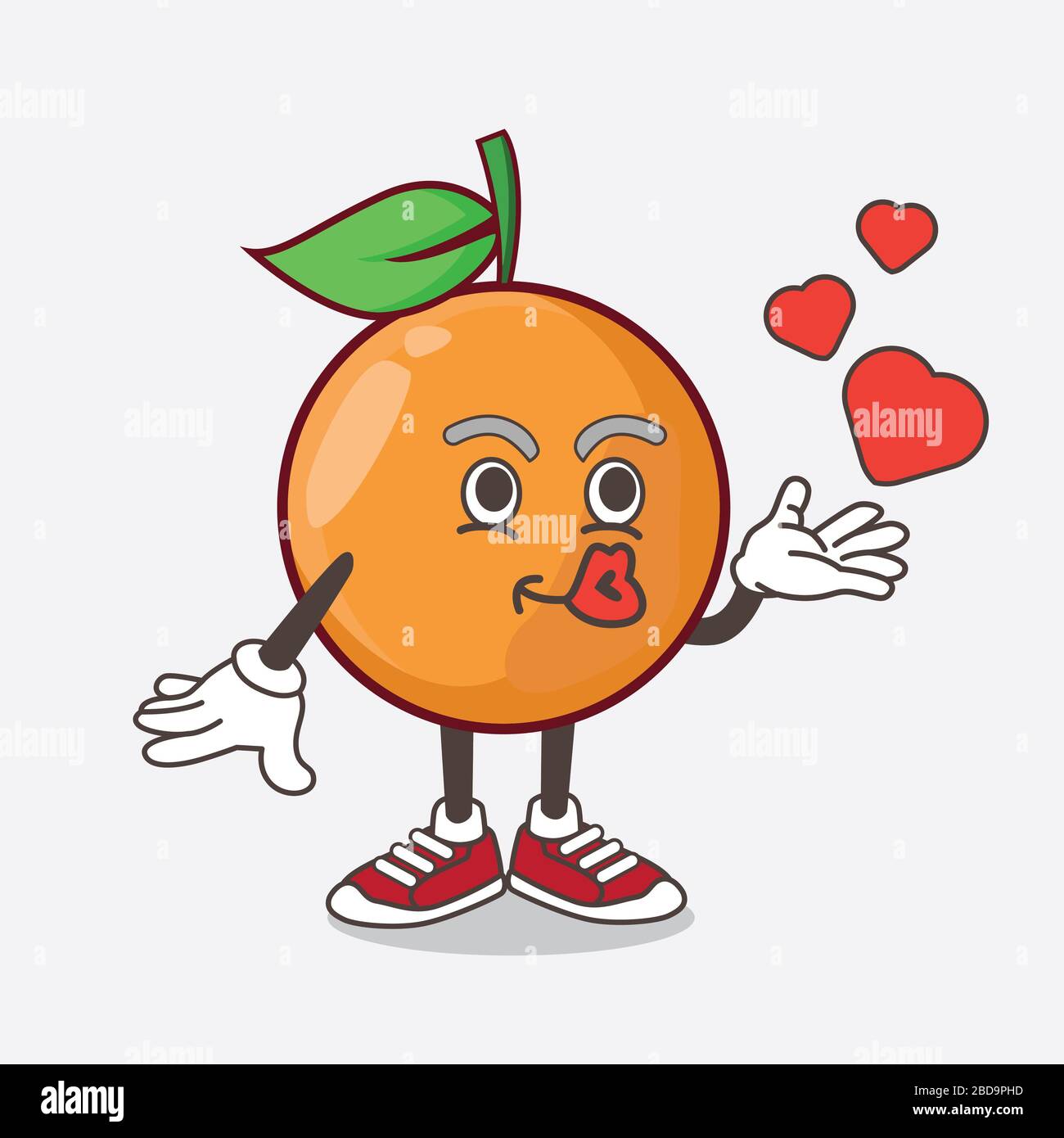 An illustration of Clementine Orange Fruit cartoon mascot character ...