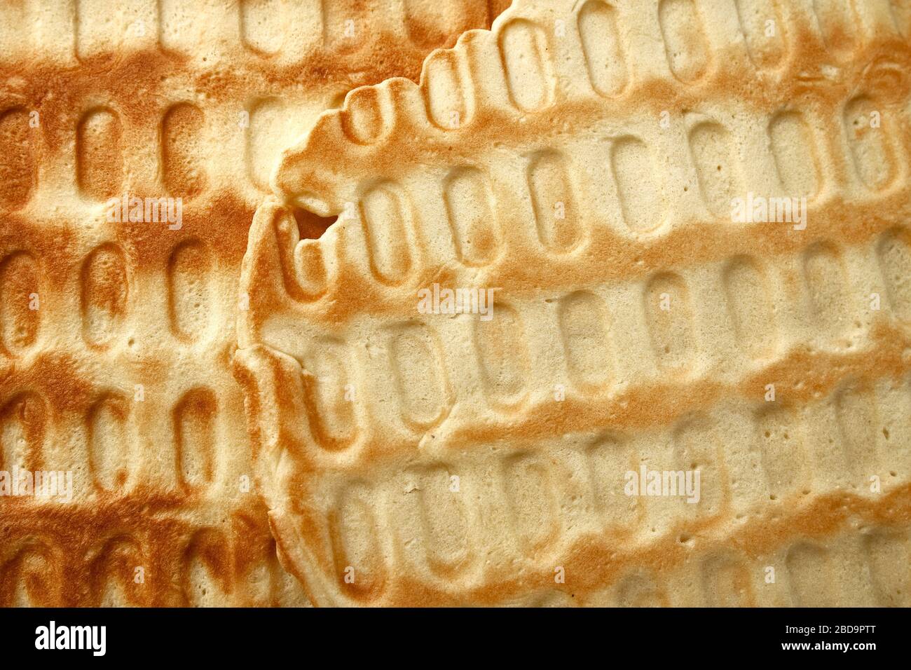 The surface texture of waffles, homemade cakes.Waffles background Stock ...