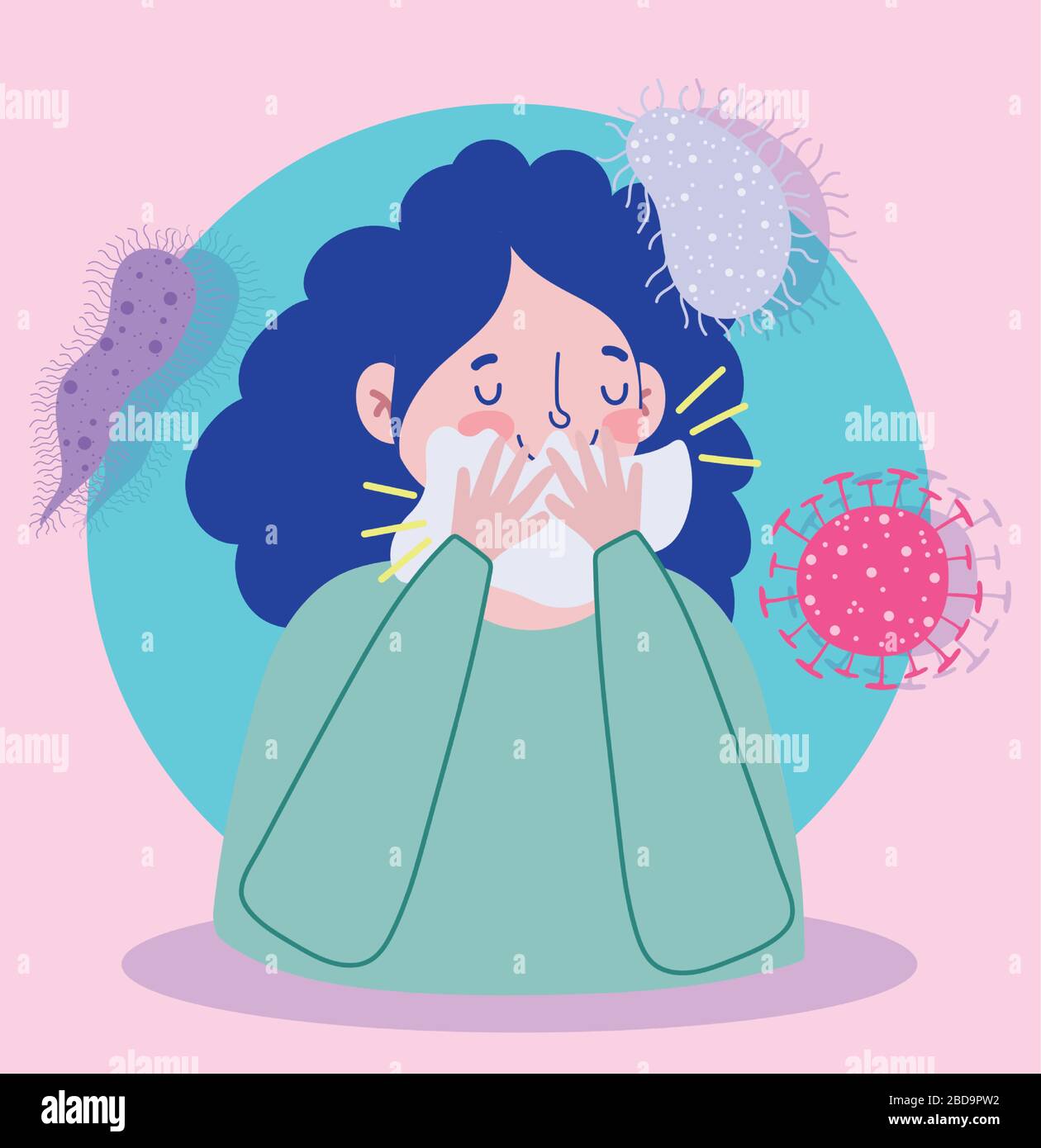 covid 19 prevention symptoms cough cover mouth with tissue paper care ...