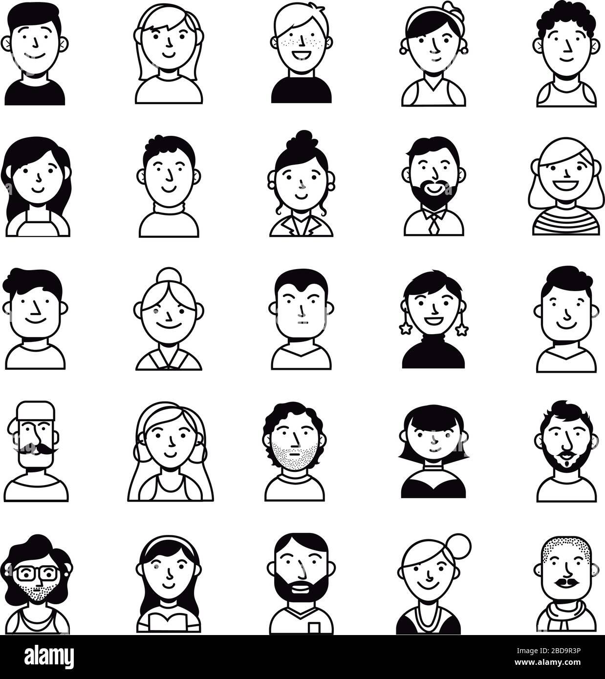 bundle of people group characters Stock Vector Image & Art - Alamy