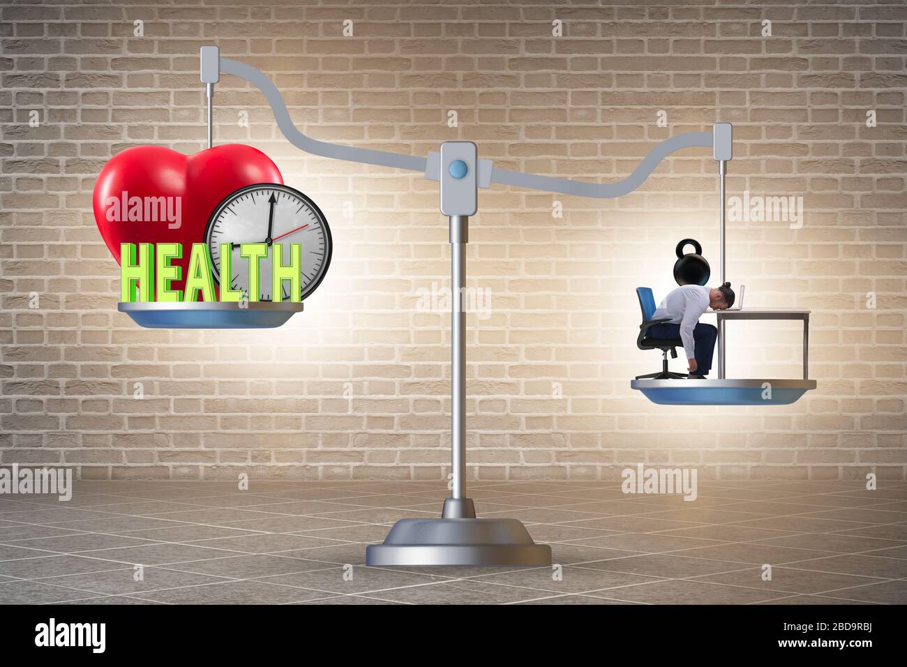 The concept of balance between work and health Stock Photo - Alamy
