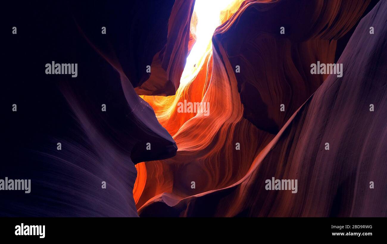 Curved sandstone formations at Antelope Canyon Stock Photo - Alamy