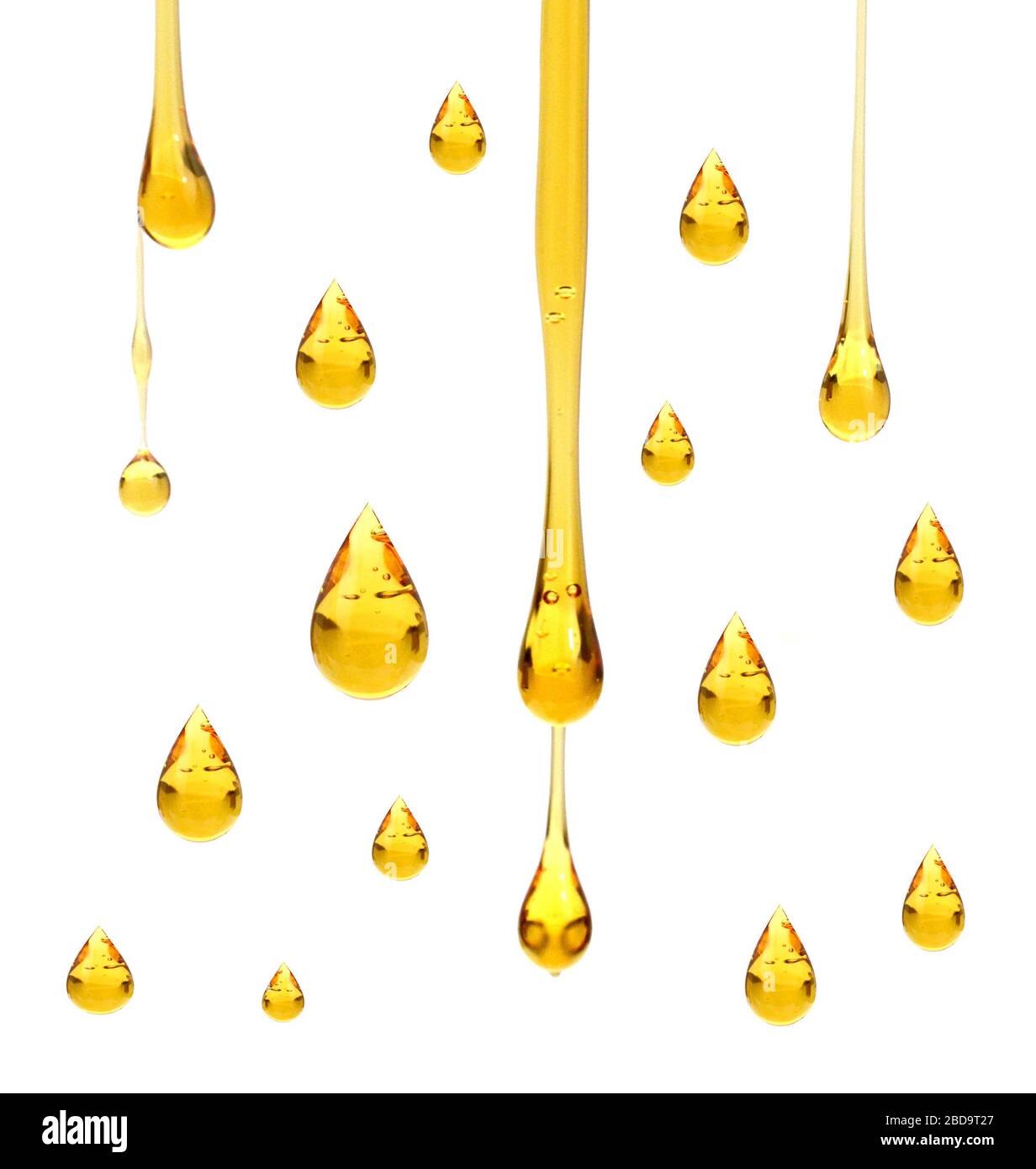 Oil drop isolated on white background Stock Photo - Alamy