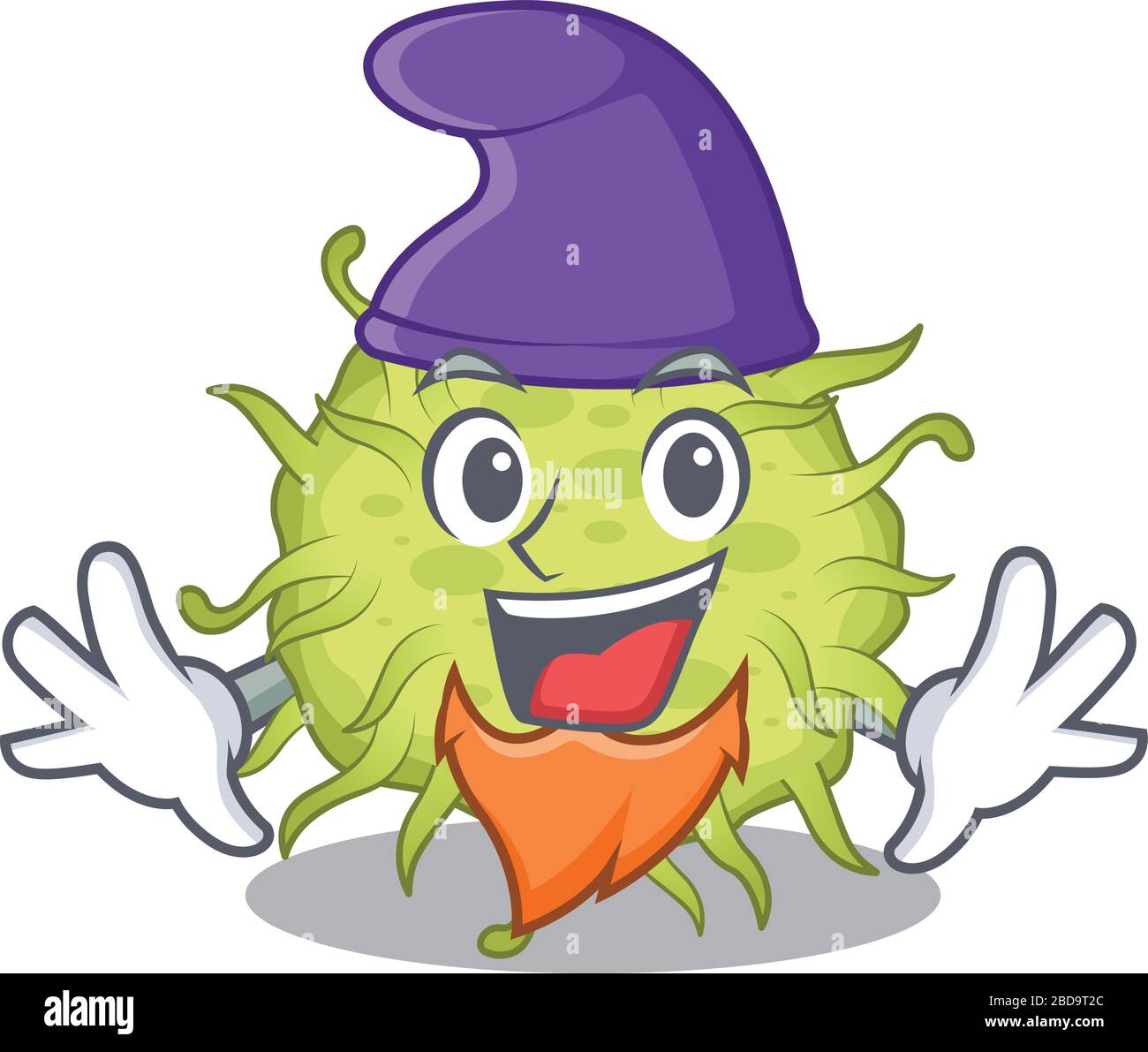 Cute picture of bacteria coccus in Elf cartoon design Stock Vector ...