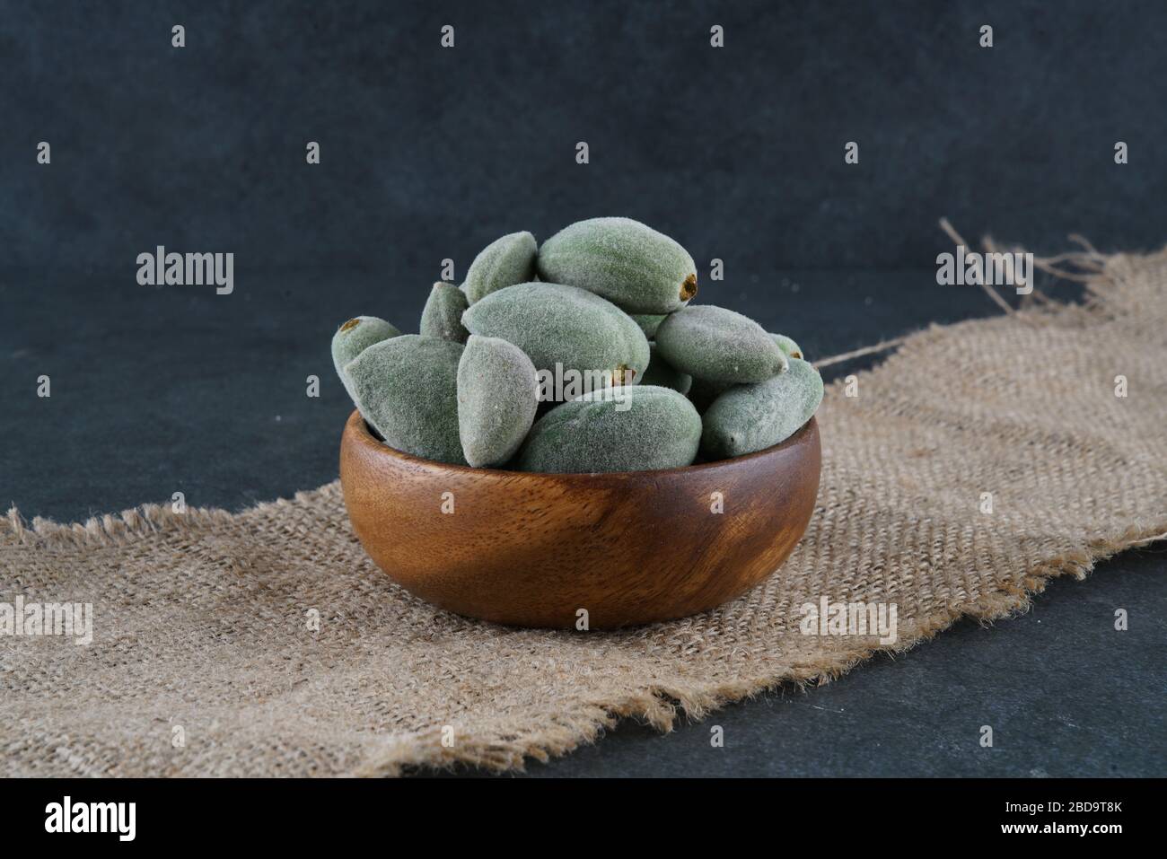 Fresh unripe almond Stock Photo - Alamy